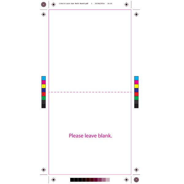 110x110 Coin Box Label With Header Templates – Collection Box AU