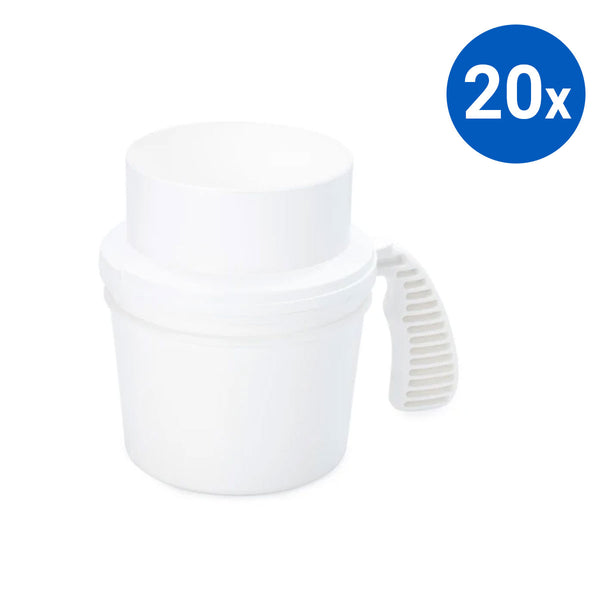 20x Collection Container Base and Quick Drop Lid - White – Collection ...